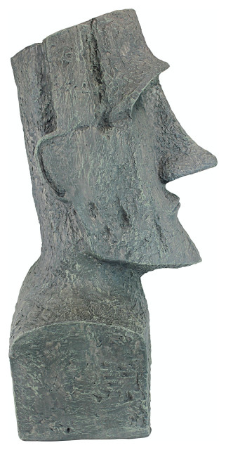 Large Easter Island Moai Head - Contemporary - Garden Statues And Yard ...