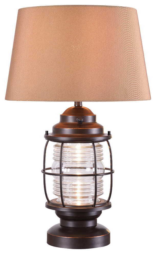 Beacon Outdoor Table Lamp, 25.75" H x 16" L x 16" W - Beach Style ...