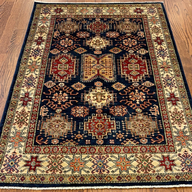 Kaoud Rugs 4 X 5.11 Rectangle Navy Ant. Shirvan Area Rug ...