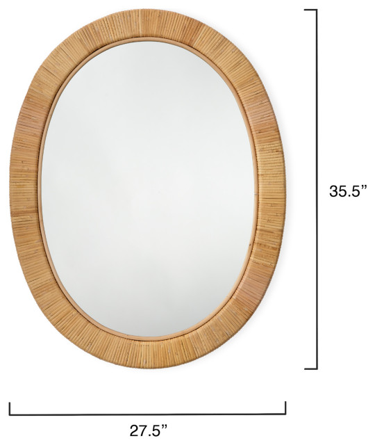 Aloha Rattan Mirror - Tropical - Wall Mirrors - by Jamie Young Company ...