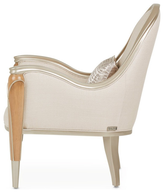 Aico Amini Villa Cherie Accent Chair in Caramel - Traditional ...