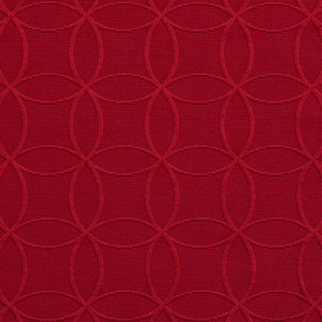 Red Geometric Matelasse woven Upholstery Fabric by the Yard, By The ...