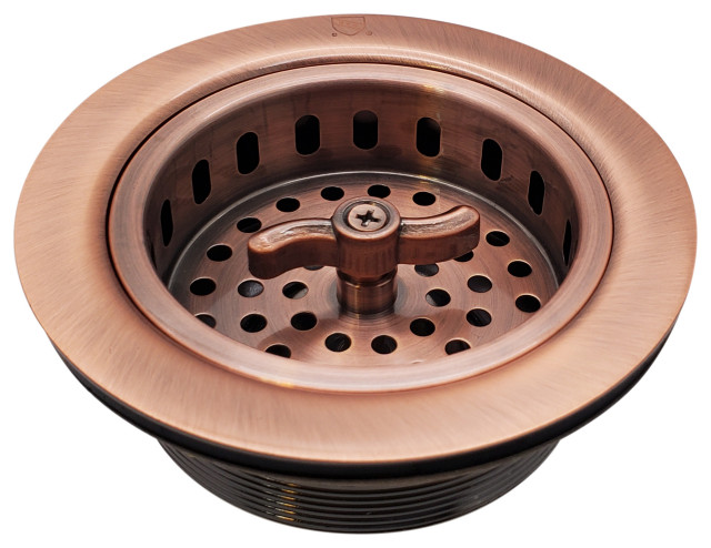 Wing Nut Style Large Kitchen Basket Strainer, Antique Copper ...