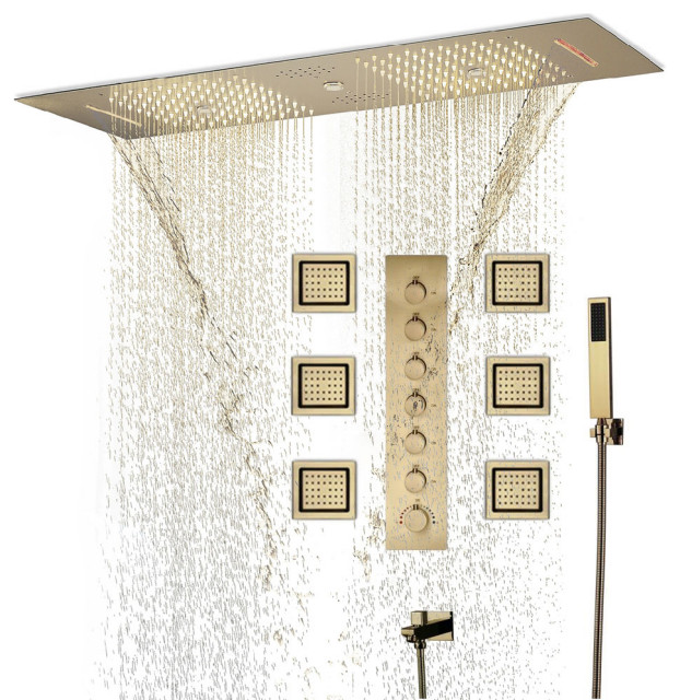 Led Column Mist Shower System, Hand Shower - Contemporary - Tub And ...