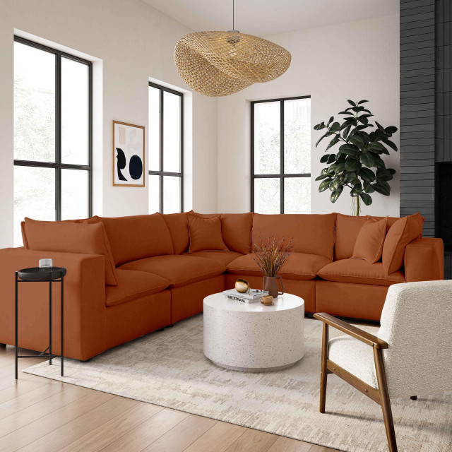 Cali Rust Modular L-Sectional - Transitional - Sectional Sofas - by ...
