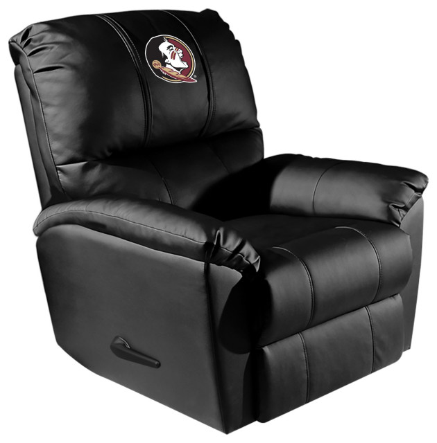 Florida State Seminoles Rocker Recliner With Black Faux Leather ...