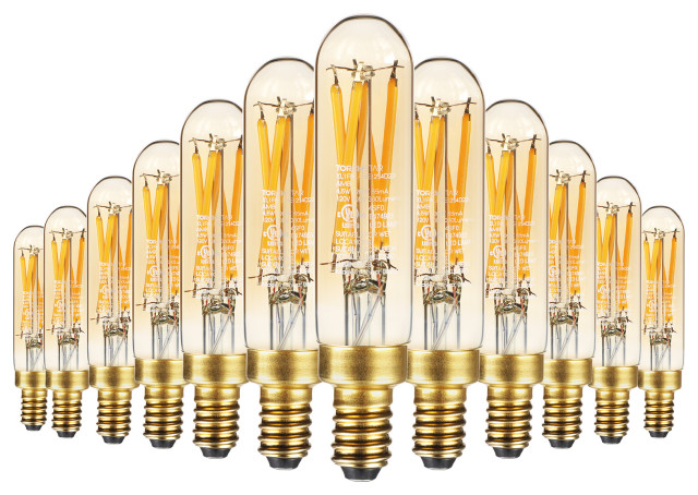 12-Pack T25 Tubular Edison Bulbs, Dimmable T6 LED Bulb - Modern - Led ...