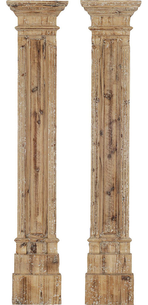 Rustic Columns, Set of 2 - Rustic - Wall Accents - by GwG Outlet | Houzz