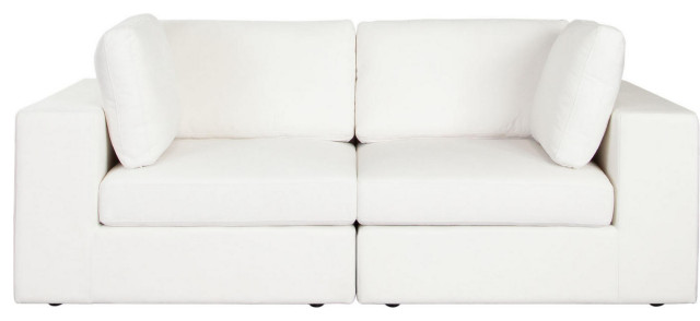 Muse 2PC Modular Sofa in Mist White Performance Fabric by Diamond Sofa - Transitional ...