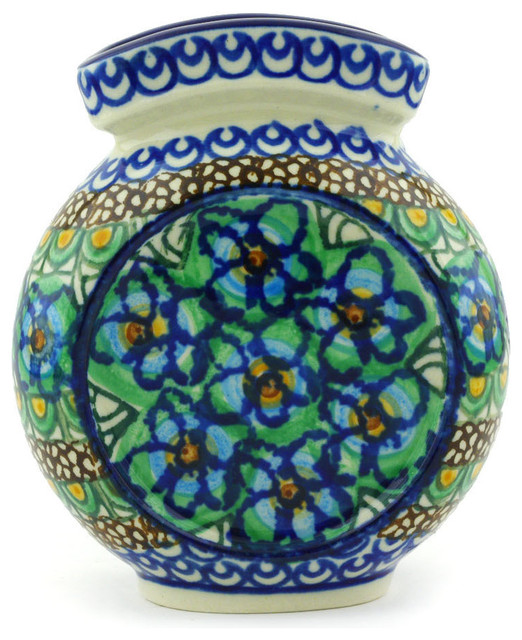 Polmedia Polish Pottery 4" Stoneware Vase - Mediterranean - Vases - by ...