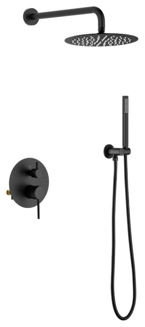 Essence Pacifica 2-Way Shower Set, Round Brass Shower Head ...