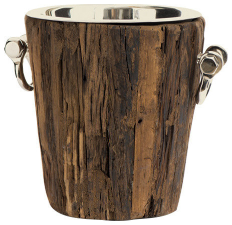 Reclaimed Wood Ice Bucket - Rustic - Ice Tools And Buckets - by GO HOME ...