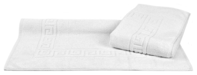 Luxury Hotel and Spa Greek Key Bath Mat, Set of 2 - Contemporary - Bath ...