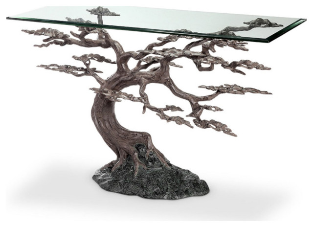 Cypress Tree Console Table - Rustic - Console Tables - by SPI | Houzz