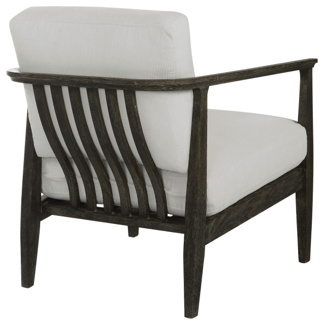 Uttermost Brunei White Accent Chair - Midcentury - Armchairs And Accent ...