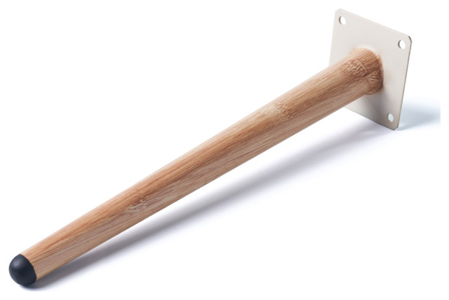 15.78" Round Steel Light Wood Slanted Legs (Set of 4) - Modern - Table ...