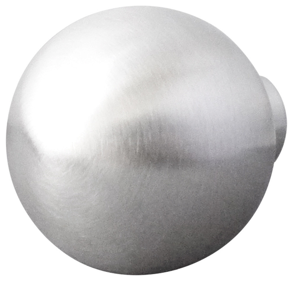 Ball Furniture Knob, Satin Stainless Steel, 1" Diameter - Cabinet And ...