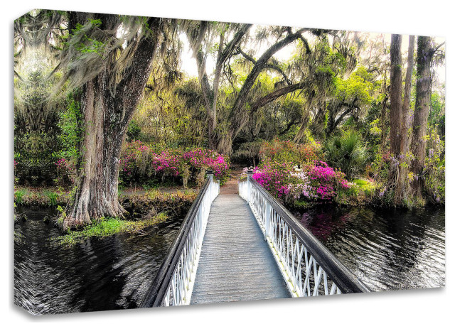 "The Garden Bridge" by Daniel Burt, Print on Canvas, 36"x24", 36 x 24 - Prints And Posters - by ...