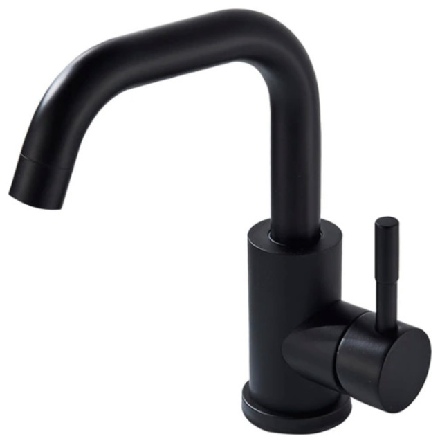 Wasser™ Deck Mounted Single Handle Bathroom Sink Faucet - Transitional ...