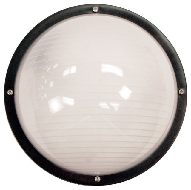Circular Bulkhead One Light Outdoor Wall Sconce - Round Reto Porch ...