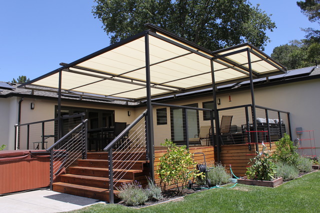 Retractable Motorized Roof Systems. Markilux 8800's on custom aluminum ...