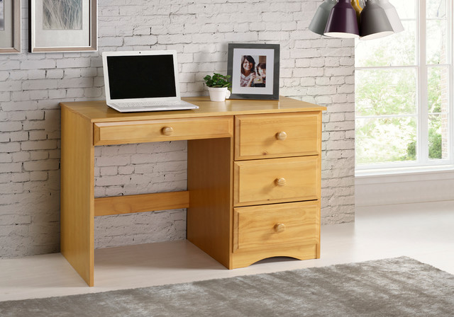 Essentials Writing Desk with Four Drawers - Transitional - Desks And ...