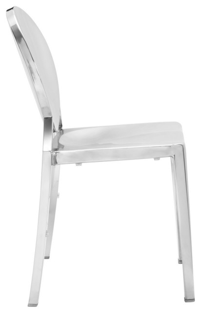 Eclipse Dining Chair (set Of 2) Stainless Steel - Contemporary - Dining ...