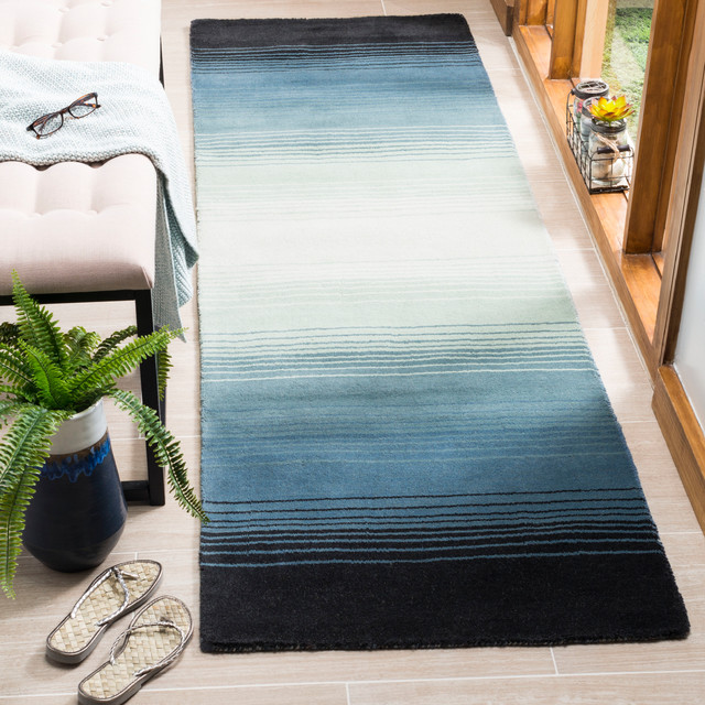 Safavieh Martha Stewart Ombre Rug, Blue and Multi, 2'3"x8' Runner, 2'3 ...