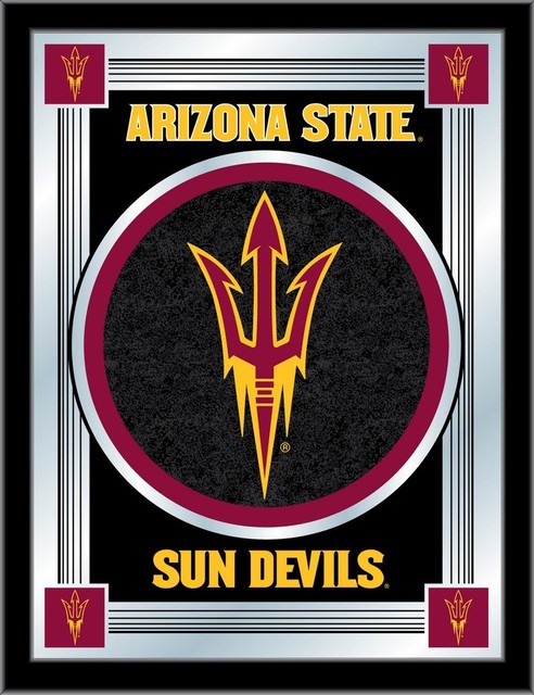 Arizona State Logo Mirror with Pitchfork Logo - Contemporary - Wall ...