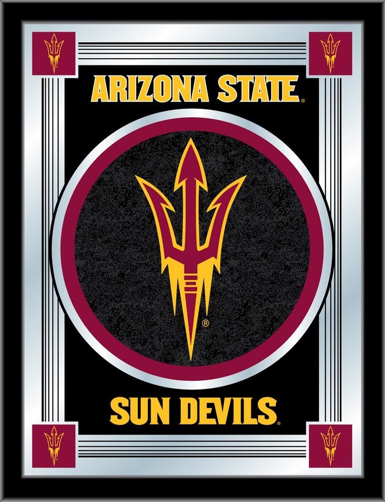 Arizona State Logo Mirror with Pitchfork Logo - Wall Mirrors - by GwG ...
