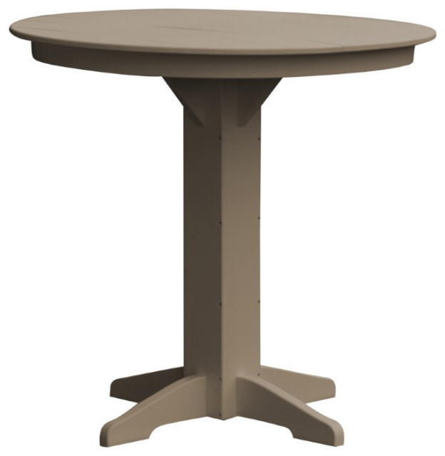 Poly Lumber Round Table, 44 Inch - Contemporary - Outdoor Pub And ...