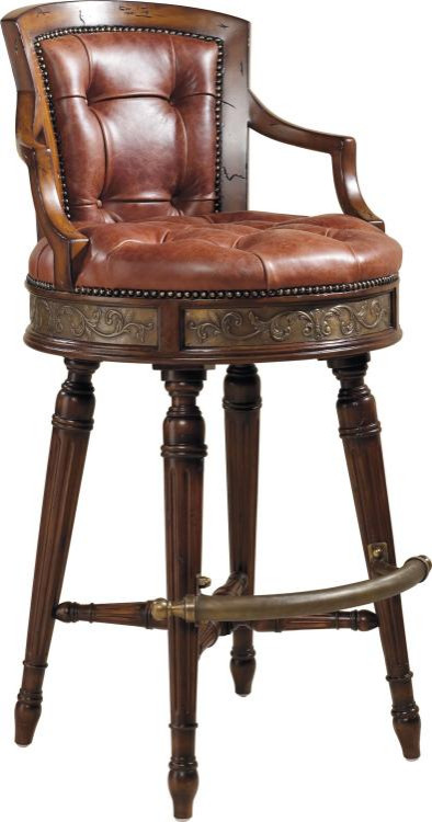 Tudor Swivel Counter Stool - Traditional - Bar Stools And Counter ...