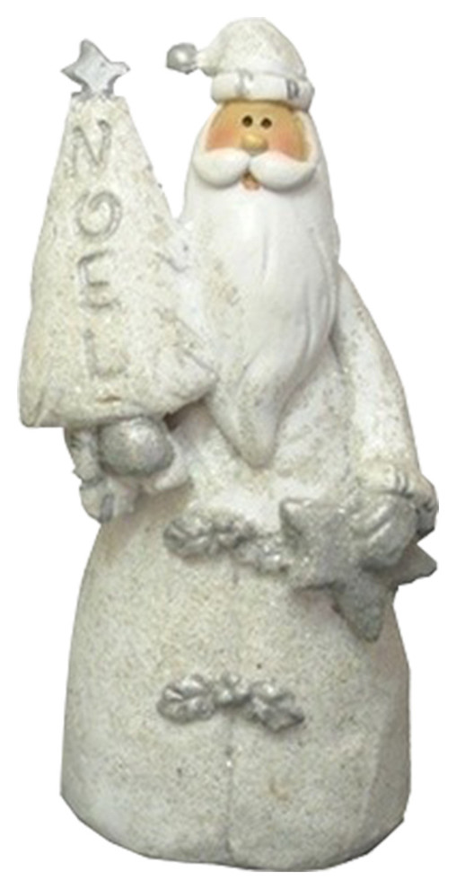 Resin Santa Figurines, Set of 3 - Traditional - Outdoor Holiday ...