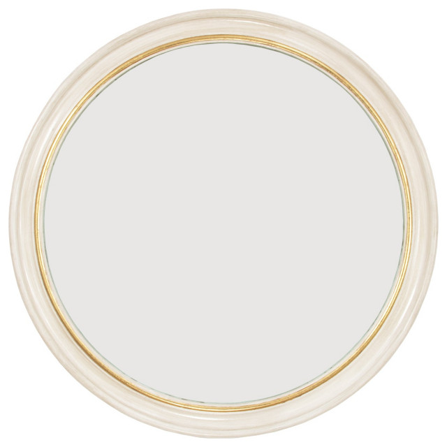 Arena Black and Gold Round Mirror - Transitional - Wall Mirrors - by ...