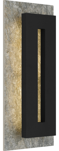 Tate LED Outdoor Wall Mount, Earth Black - Transitional - Outdoor Wall ...