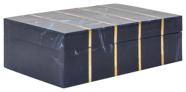 9x6 Rectangular Box, Blue - Contemporary - Jewelry Boxes And Organizers ...