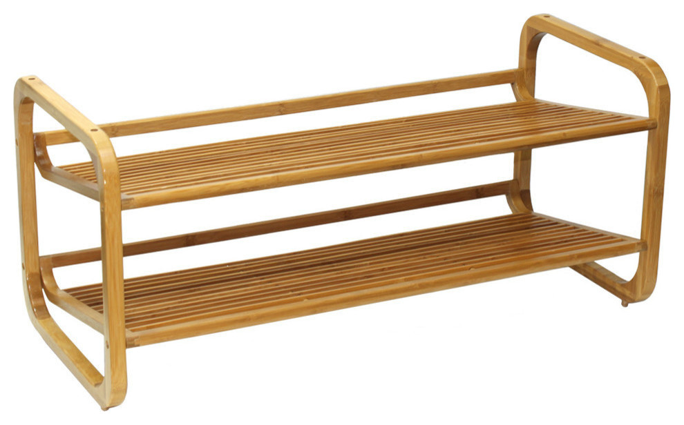 Oceanstar Bamboo Shoe Rack, 2 Tier - Transitional - Shoe Storage - by ...