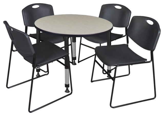 Round Height Adjustable Classroom Table - Contemporary - Kids Tables ...