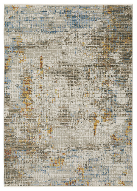 Bauer 005E2 Beige/Multi Rug, Rectangle 3'10"x5'5" - Contemporary - Area ...