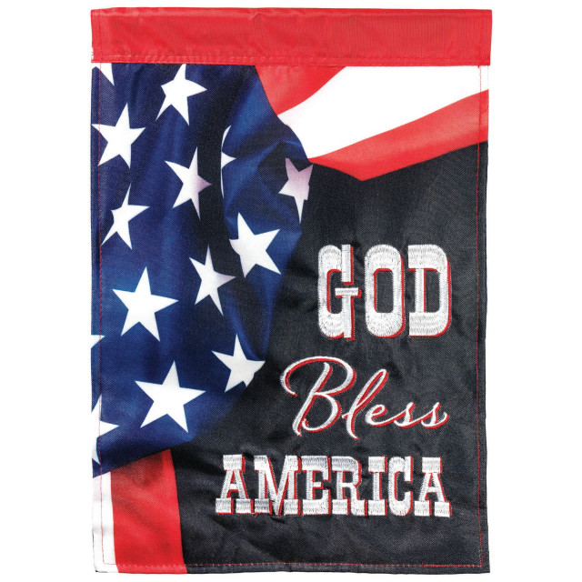 God Bless America Flag Applique Plus - Traditional - Flags And ...
