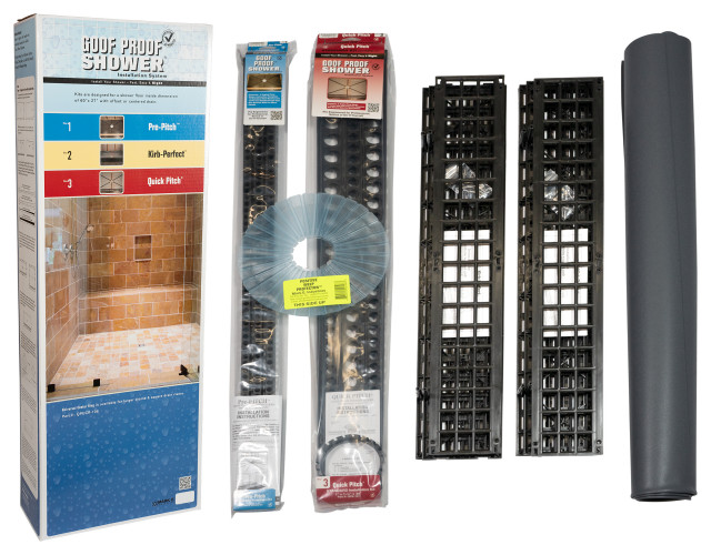 Standard Shower Kit Deluxe with Liner - Contemporary - Tub And Shower ...