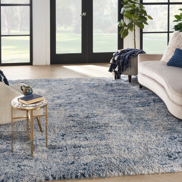 Nourison Dreamy Shag DRS06 Area Rug, Light Blue, 9' x 12 ...