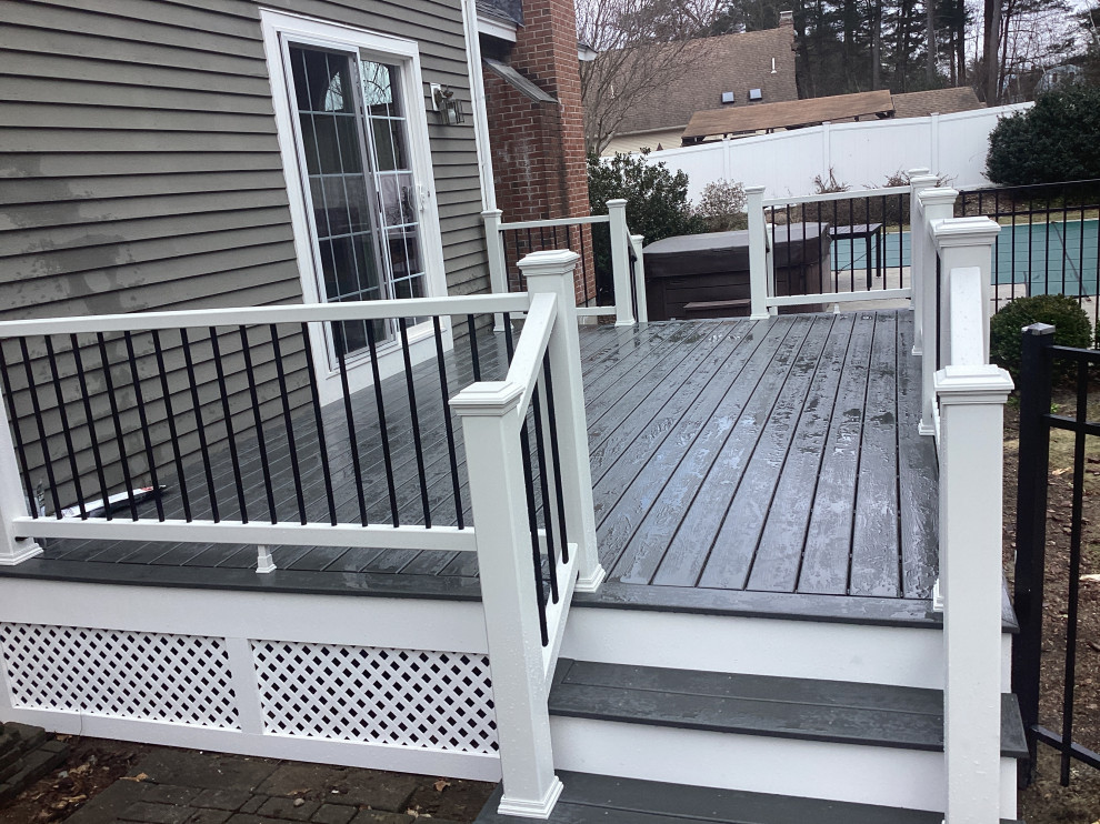 Lancaster Backyard Pool Deck - Traditional - Deck - Boston - by Deck It ...