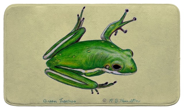 Green Tree Frog Bath Mat 18x30 - Contemporary - Bath Mats - by Betsy ...