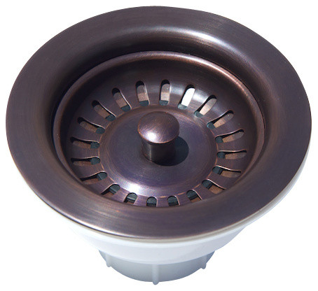 Solid Copper 3.5" Basket Strainer Copper Kitchen Sink Drain - Rustic ...