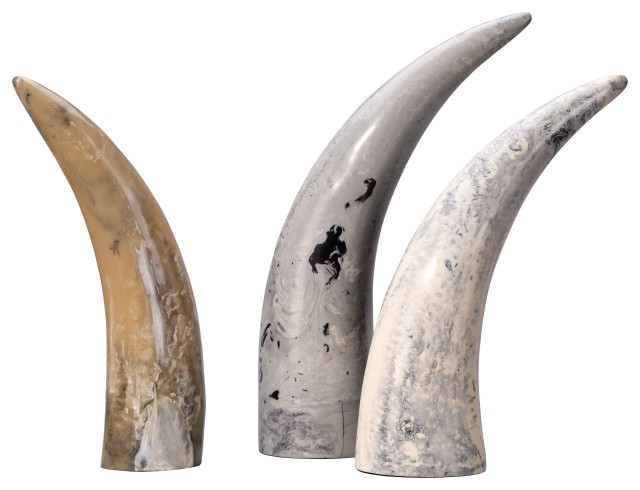 Variegated Horn Decorative Objects - Contemporary - Decorative Objects ...
