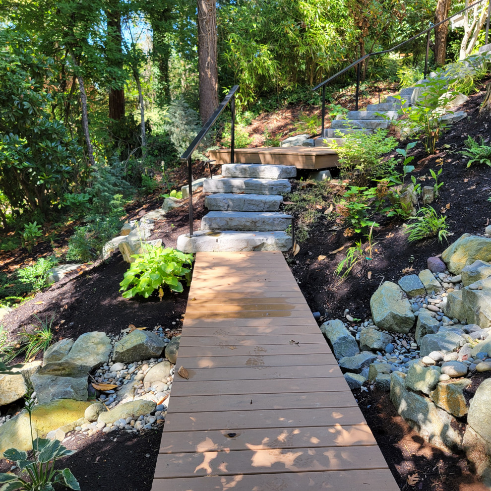Scenic Descent: A Safe and Stunning Lakeside Path - Rustic - Garden ...