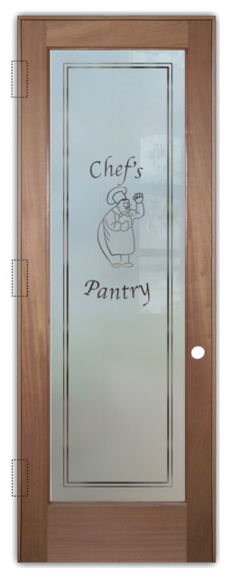 Pantry Door - Happy Chef - Primed - 28" x 80" - Book/Slab Door, 30" (2/ ...