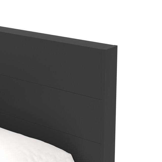 Layton Wood Frame Queen Platform Bed with Headboard - Transitional ...