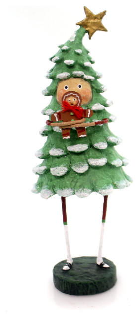 Lori Mitchell Bruce Spruce Polyresin Christmas Tree Pine Gingerbread ...